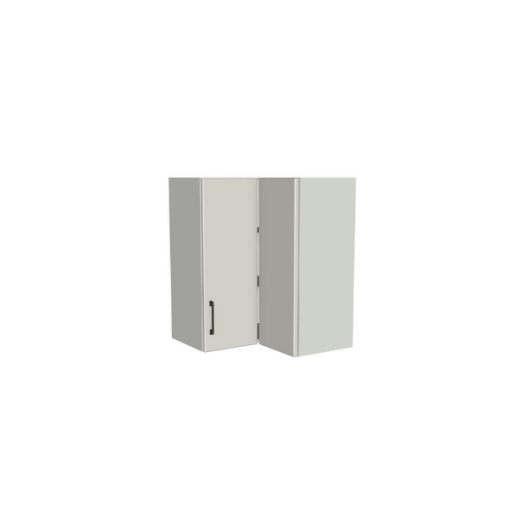 24x24" Wide x 30" High Corner Wall Cabinet - (White Melamine Boxes - F ...