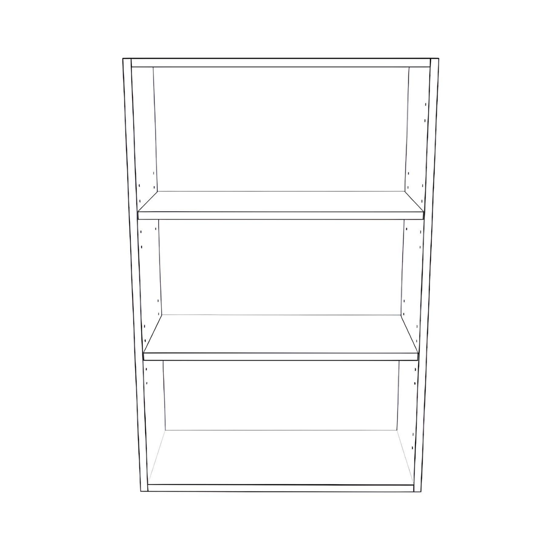 24" Wide x 36" High Wall Cabinet - Thermofoil Doors — RTI CABINETS