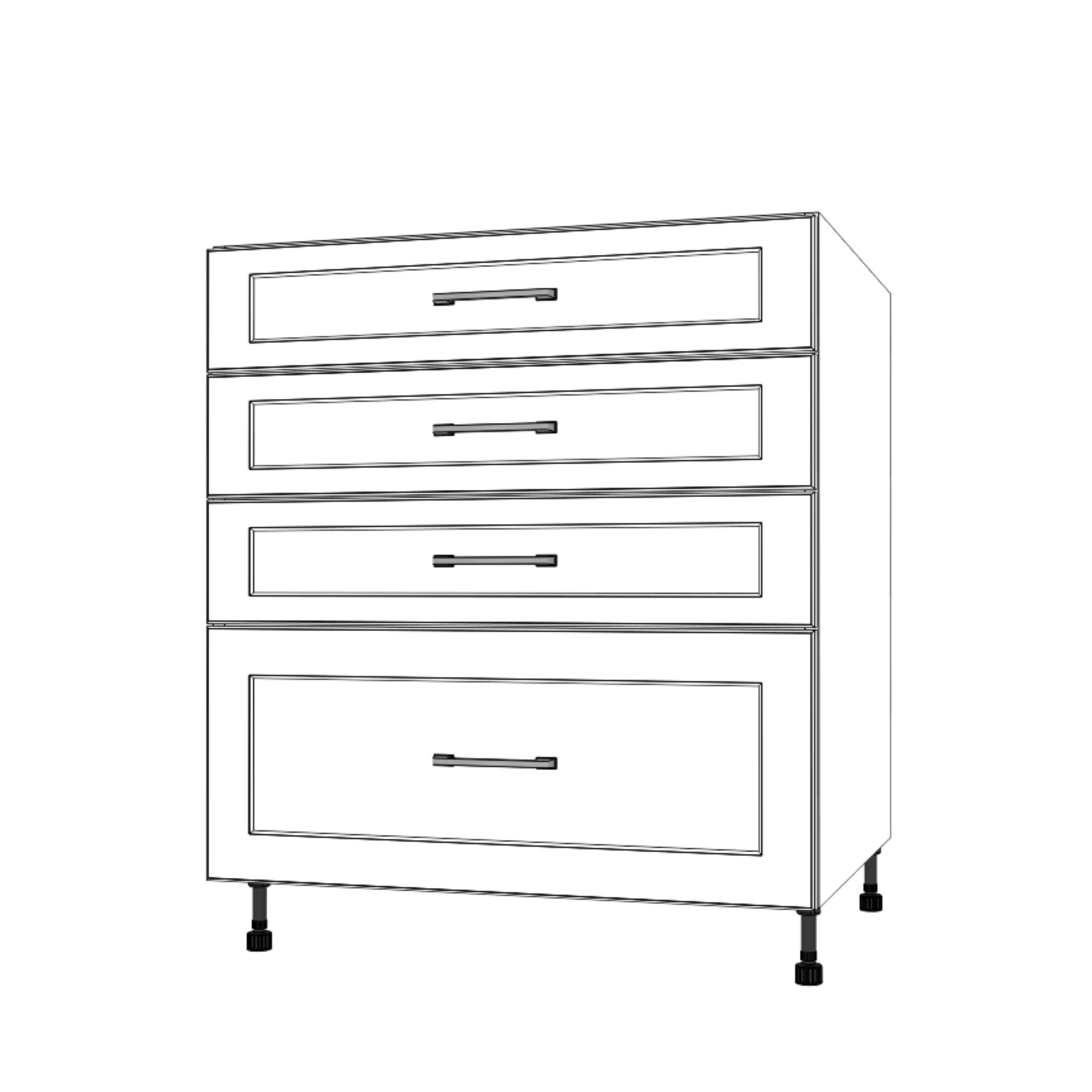 30" Wide Drawer Cabinet - Thermofoil Doors — RTI CABINETS