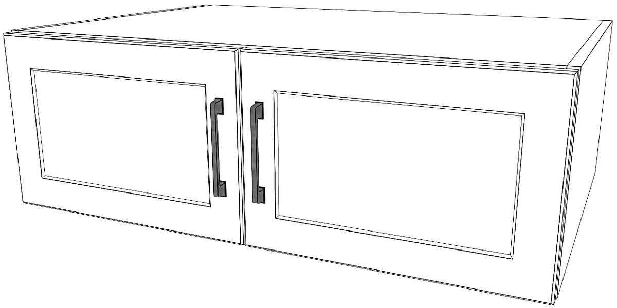 36" Wide x 12" High x 24" Deep Fridge Cabinet - Thermofoil Doors — RTI ...