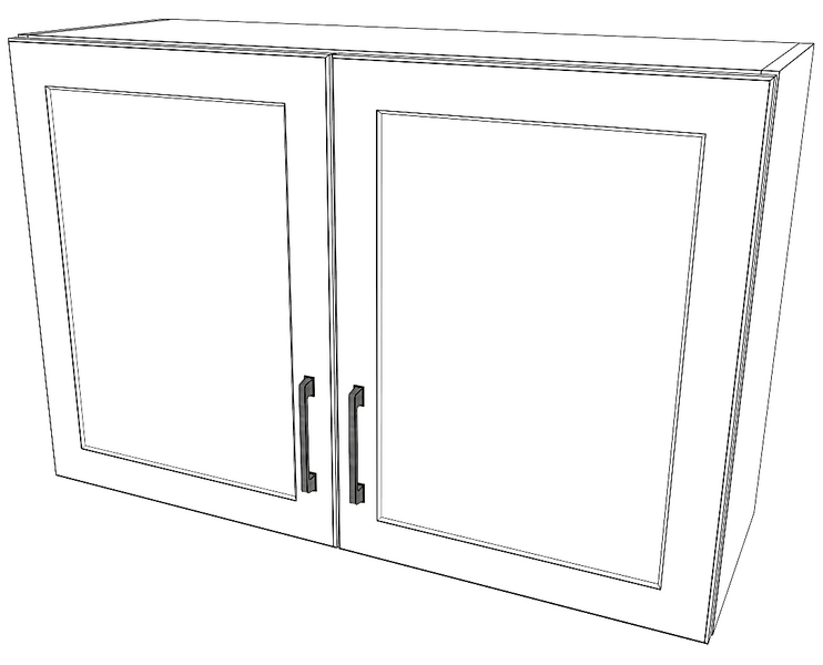 36" Wide x 24" High Wall Cabinet - Painted Doors — RTI CABINETS