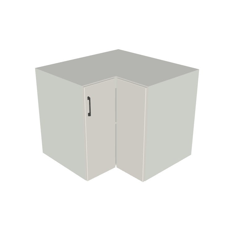 37x37" L Shape Base Corner Cabinet - (White Melamine Boxes - Flat Pane ...