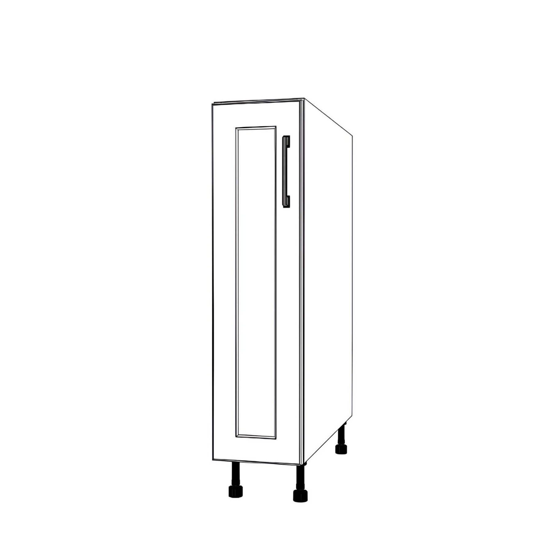 8" Wide Base Cabinet - Painted Doors — RTI CABINETS