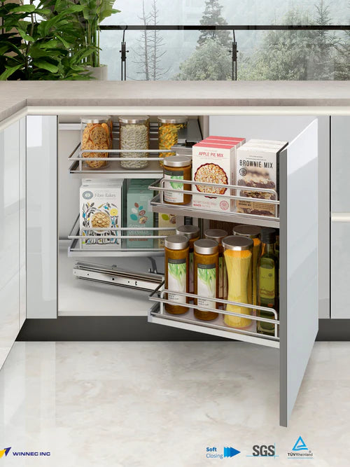 Soft-closing Magic Corners — RTI CABINETS