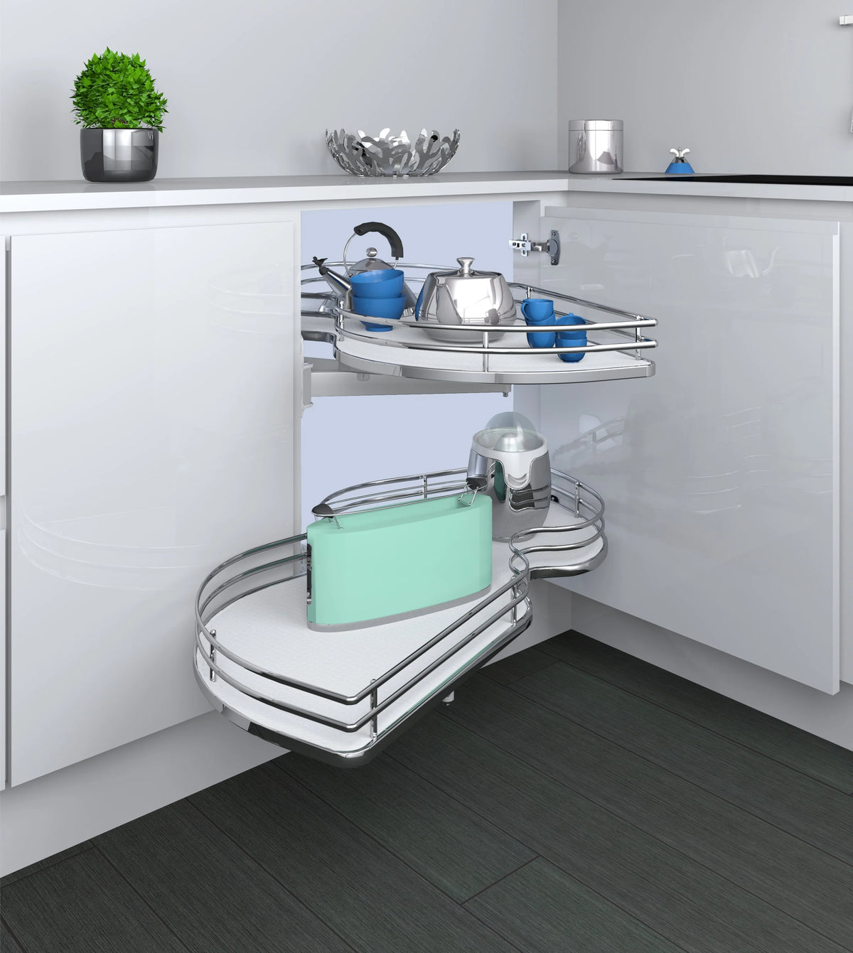 INOXA COMBI Peanut Shape Blind Corner - (XLM) — RTI CABINETS