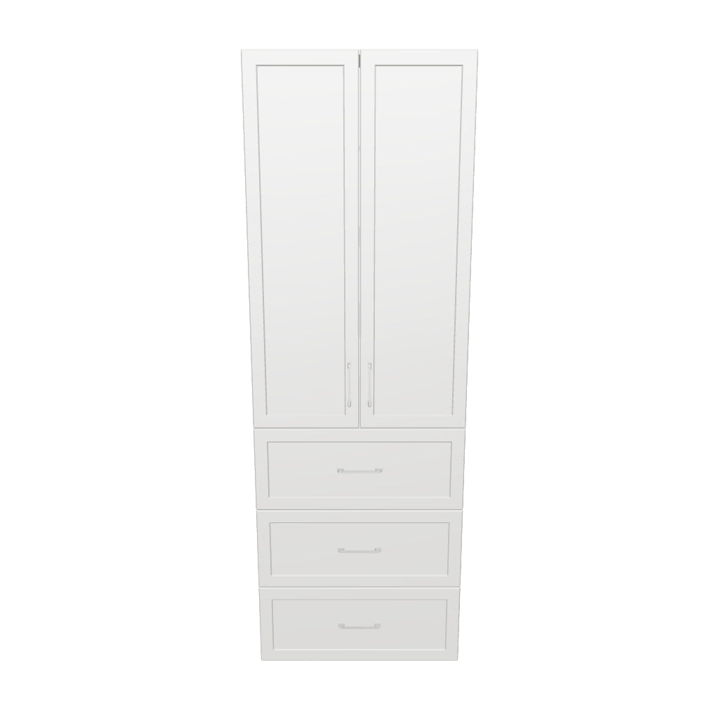 28" Wide Tall Pantry Cabinet - With Drawers - Thermofoil Doors — RTI ...