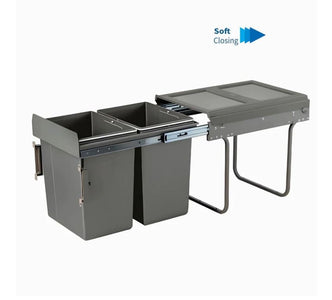 Garbage Bin System 13 1/2" - For 15" Base Cabinet and Up — RTI CABINETS